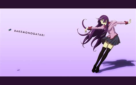 Senjougahara Hitagi Bakemonogatari Wallpaper By Jet Pixiv Zerochan Anime