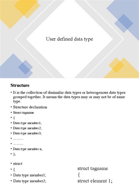 User Defined Data Type Pdf Pointer Computer Programming