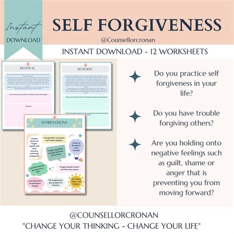 Healing Through Forgiveness Worksheet Editable Fillable Printable Pdf