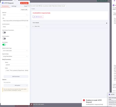 Webhook Sending But Still Says Json Incorrect Questions N8n Community