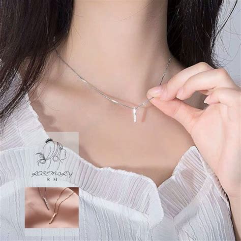 ♛rosemayr♛ Hu 0083 韓版 優雅名媛系 長條幾何鎖骨鏈 項鏈 玫瑰金 ♛rosemayr♛ Iopen Mall