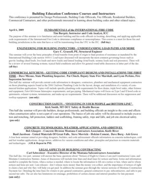 Fillable Online Bsd Dli Mt Building Education Conference Courses And Instructors Montana DLI