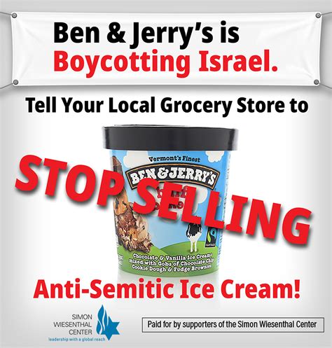 Ben And Jerrys Anti Semitism New Campaign Calls On Consumers