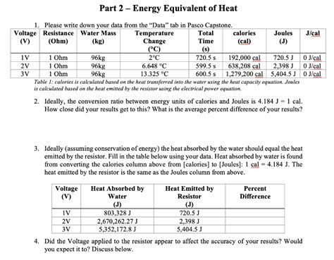 Solved Calorimetry Part 1 Specific Heat Capacity 1 Please Chegg Com