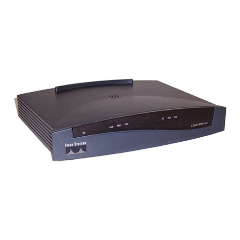 Cisco 805 Hardware Installation Manual Pdf Download Manualslib
