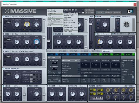 can t open custom patches from recent files in ni massive r
