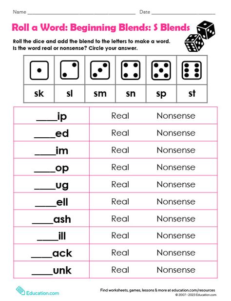 S Blend Worksheets Engaging Activities For Mastering S Blends In Phonics