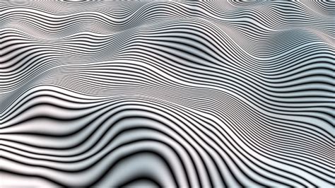 추상적 배경을 렌더링하는 3d 흑백 줄무늬가 있는 컴퓨터 생성 물결 모양의 풍경 0명에 대한 스톡 사진 및 기타 이미지 0명