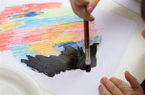 Esgrafiado Con Ceras Y Témpera Actividades Para Niños Manualidades