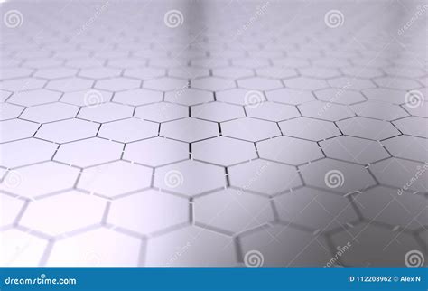 Abstract 3d Surface With Hexagons Stock Illustration Illustration Of