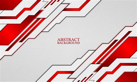 Abstract Technology Background With White And Red Neon Stripes