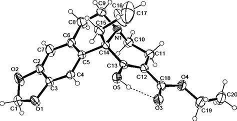 The Structure Of I Showing The Atom Labelling Scheme Displacement