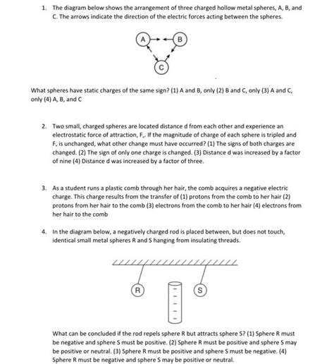 Solved 1 The Diagram Below Shows The Arrangement Of Three