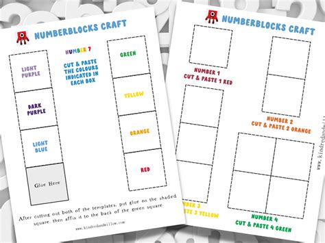 Numberblocks Craft With Printable Free Download Kindred Willow
