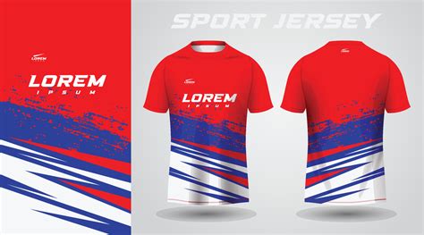 Red Blue Shirt Sport Jersey Design 11201130 Vector Art At Vecteezy