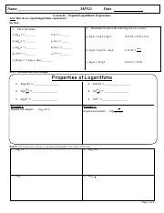 Expand Logarithmic Expressions: Properties and Examples | Course Hero