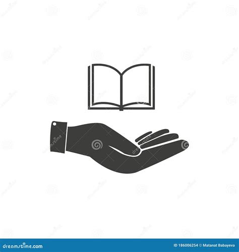 Vectorpictogram Voor Hand En Open Boek Gevuld Plat Teken Voor Mobiel