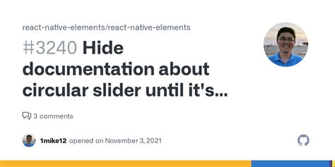 Hide Documentation About Circular Slider Until It S Actually Released Issue React