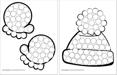 Free Printable Winter Do A Dot Marker Pages Do A Dot Dot Markers