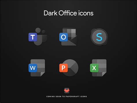 Microsoft Office Icons Dark Office Icon Microsoft Icons Dark Office