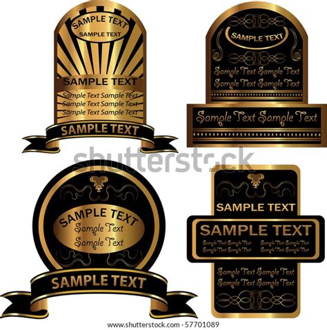 Set Background Label Stock Vector Royalty Free Shutterstock