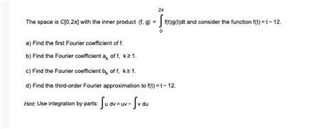 solved 21 the space is c 0 2] with the inner product 1 9