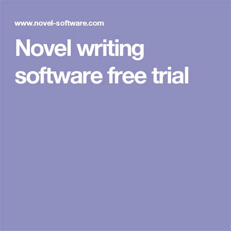 Novel Writing Software Free Trial Novel Writing Novel Writing Software Writing Software