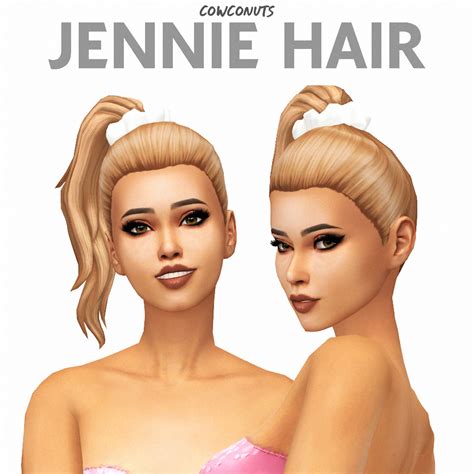 Jennie Hair CC TS4 Sims Sims Hair Sims 4