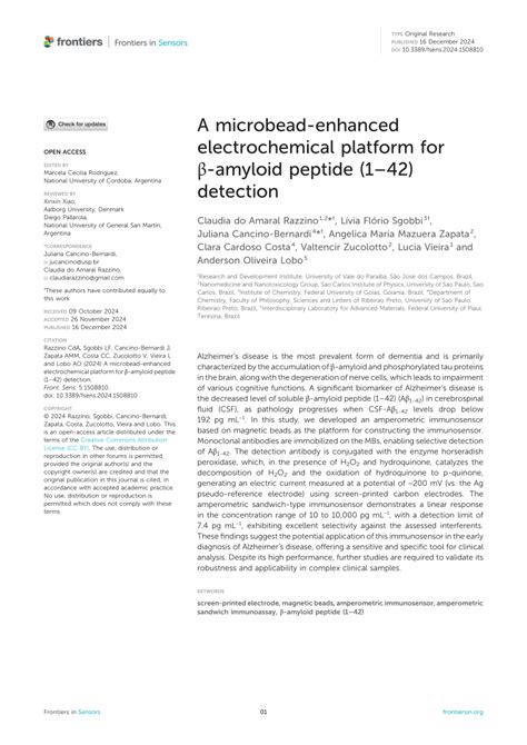 pdf a microbead enhanced electrochemical platform for β amyloid