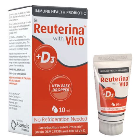 Reuterina Vit D Daily Immune Health Probiotic Drops 10ml Clicks
