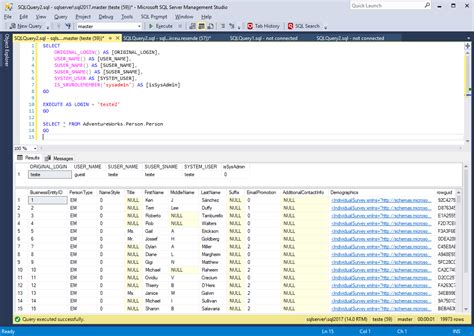 sql server como utilizar o execute as para executar comandos como