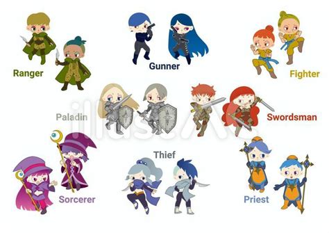 Rpgゲームの職業のキャラクターイラスト No 808092｜無料イラスト・フリー素材なら「イラストac」
