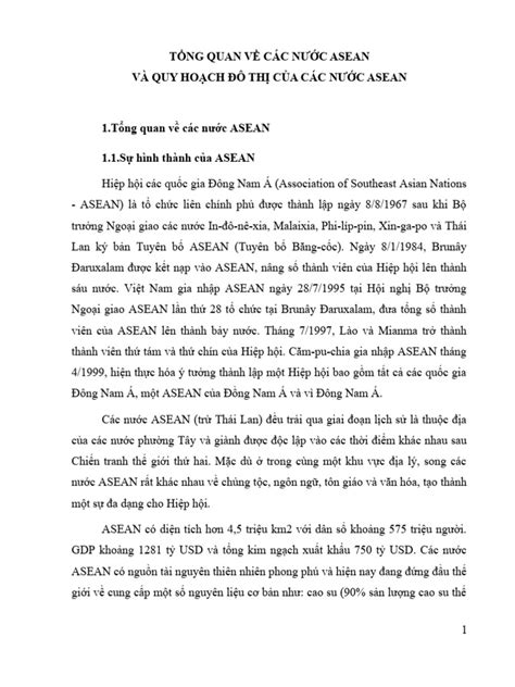 Tong Quan Ve Quy Hoach Do Thi Asean Pdf