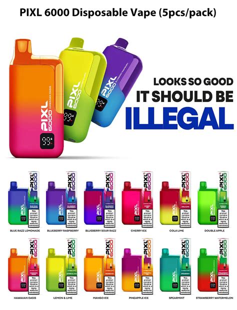 Pixl 6000 Reusable Vape 5pcs Pack Vapesourcing