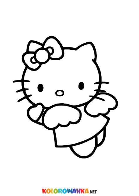 Kolorowanka Aniołek Hello Kitty Kolorowanki Do Druku