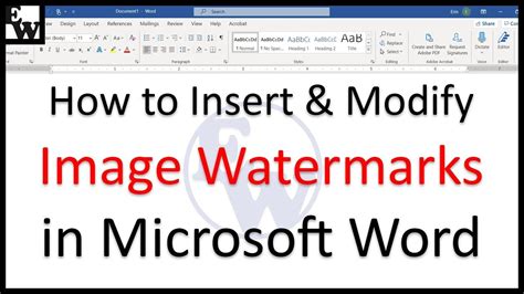 How To Insert And Modify Image Watermarks In Microsoft Word Artofit