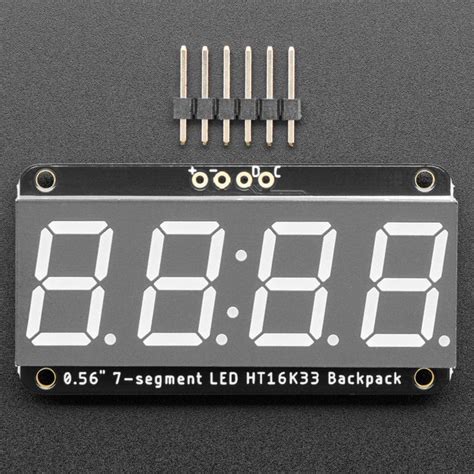 Assembled Adafruit 056 4 Digit 7 Segment Display W I2c Backpack Qt