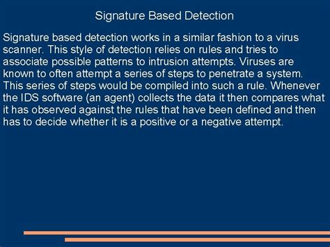 A Comparison Between Signature Based And Anomaly Based