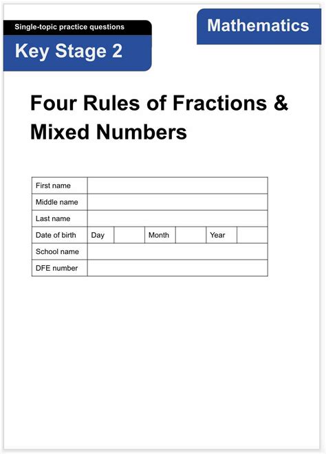 Video Solutions Four Rules Of Fractions And Mixed Numbers Ks2 Maths Practice Sats