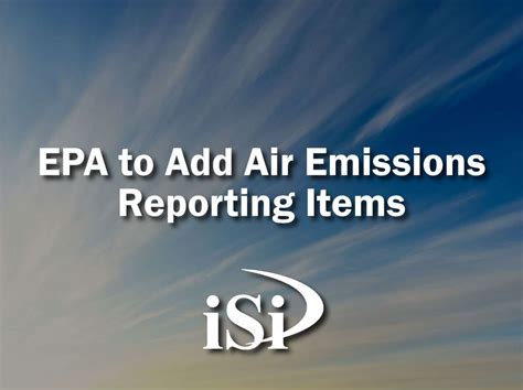Epa Looks To Add Air Emissions Reporting Items