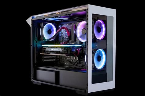 open desktop computer pc modify cooling version led rgb lighting show
