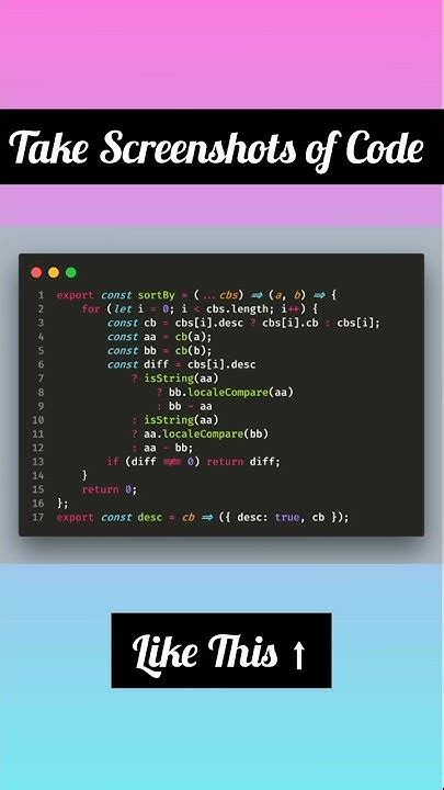 Take Beautiful 😍 Screenshots Of Code In Vs Code Coding Youtube