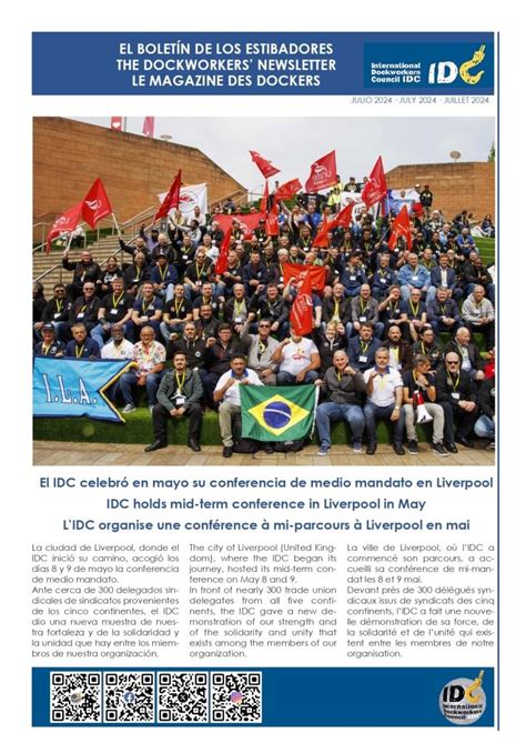 Newsletter Idc Julio 2024 Idc International Dockworkers Council