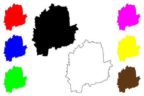 East Hertfordshire Nonmetropolitan District Map Vector Illustration