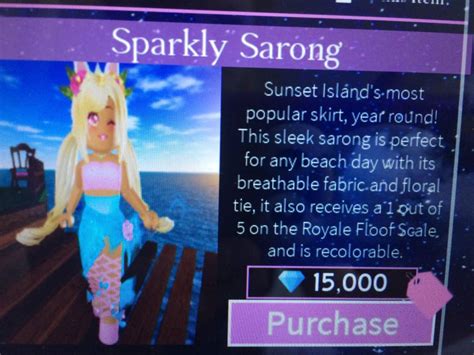 I Got The Sparkly Sarong🎀🦋 ⛲🌸royale High🌸⛲roblox Amino