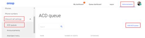 Acd Queue Onsip Support