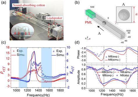A Experimental Setup B The Simulation Model Where The Arrow Shows