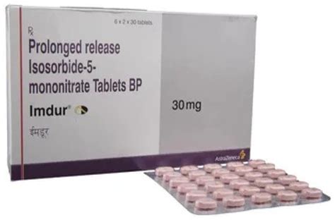 Isosorbide Mononitrate 30mg Imdur 30 Tablet Prtablets At ₹ 175 Strip In