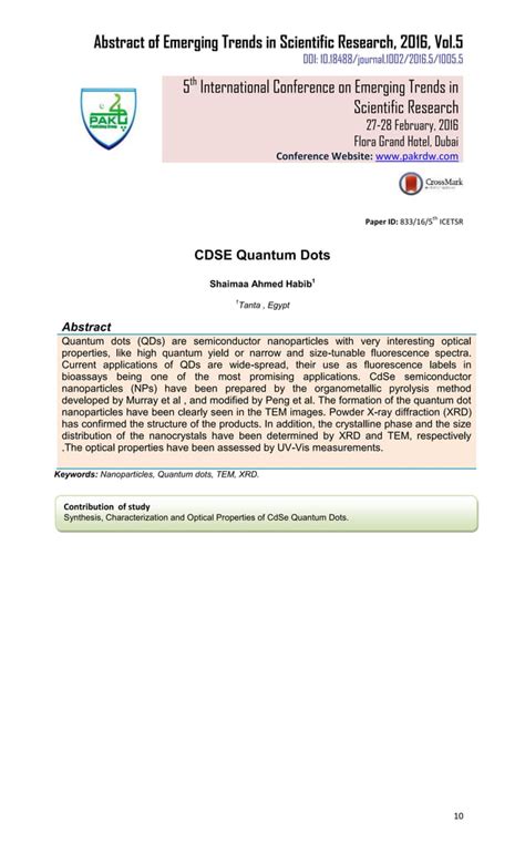 Cdse Quantum Dots Pdf