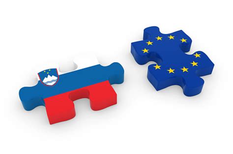 슬로베니아와 Eu 퍼즐 조각 슬로베니아어와 유럽 국기 퍼즐 0명에 대한 스톡 사진 및 기타 이미지 0명 3차원 형태 개념